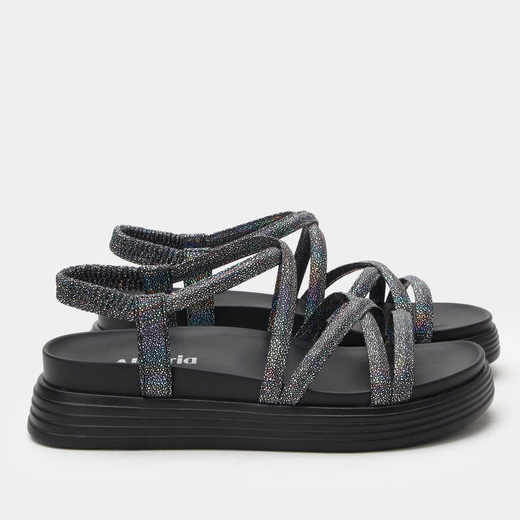 Audie Phosphorescence Black Sandal - Alegria Shoes