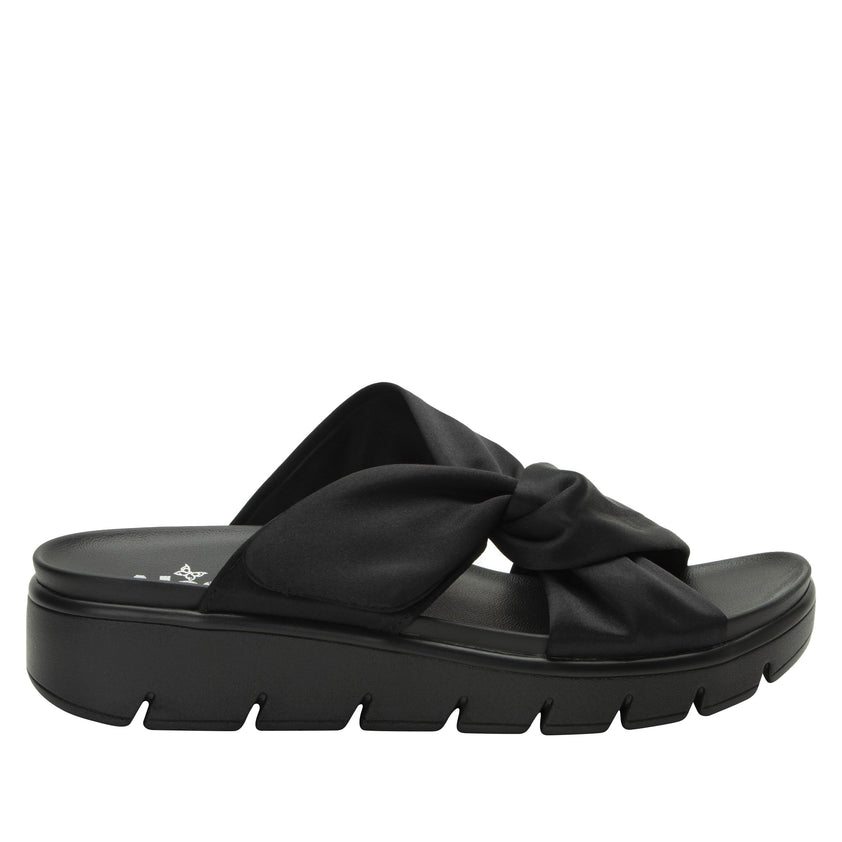 Mylee Black Softie Sandal - Alegria Shoes