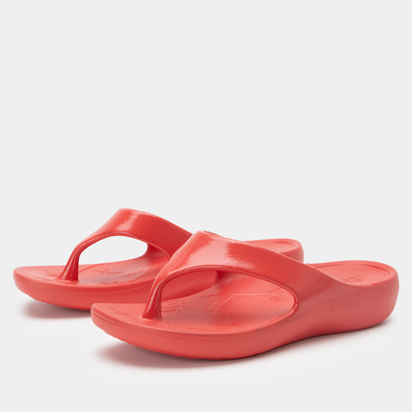 Ode Red Gloss Sandal - Alegria Shoes